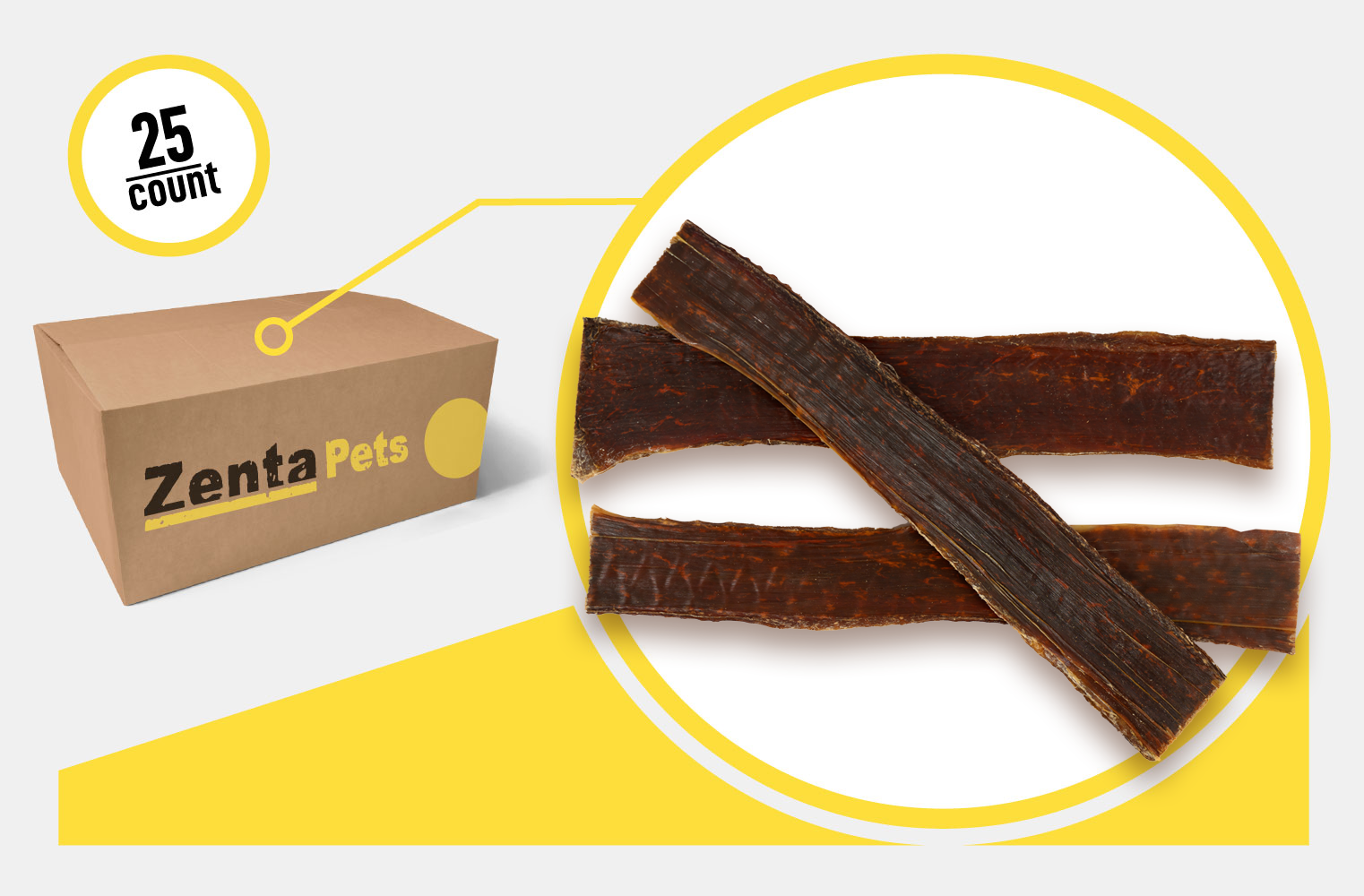 Dog Jerky Treats | Beef Gullets in Bulk | Zenta Pets