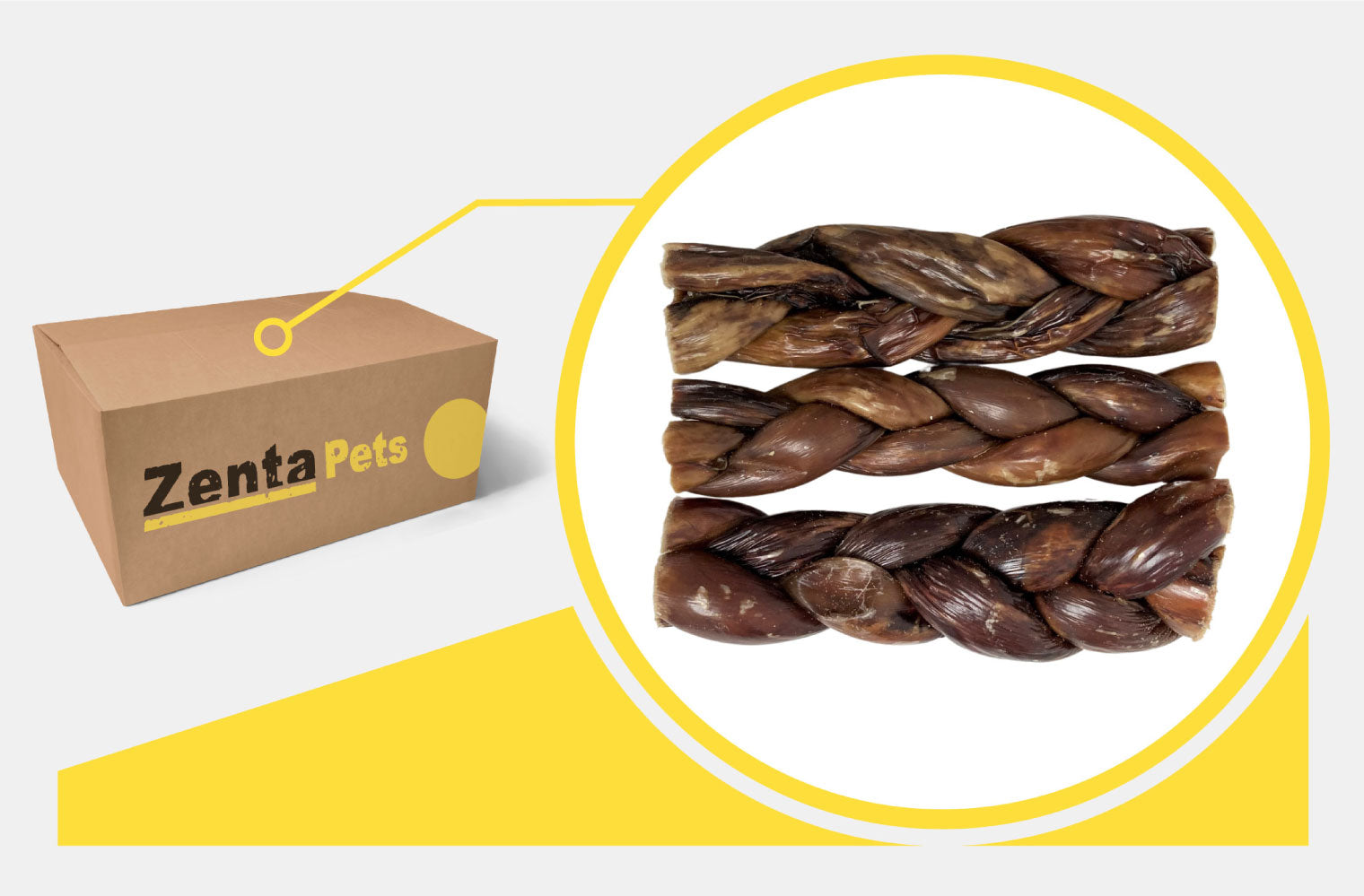 6" Braided Gullet Sticks - Bulk Box