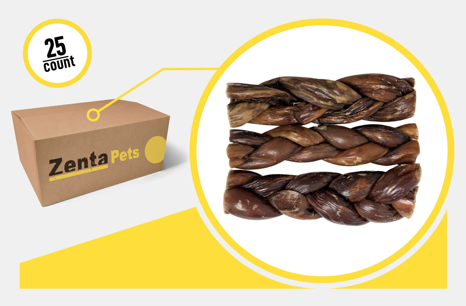 6" Braided Gullet Sticks - Bulk Box